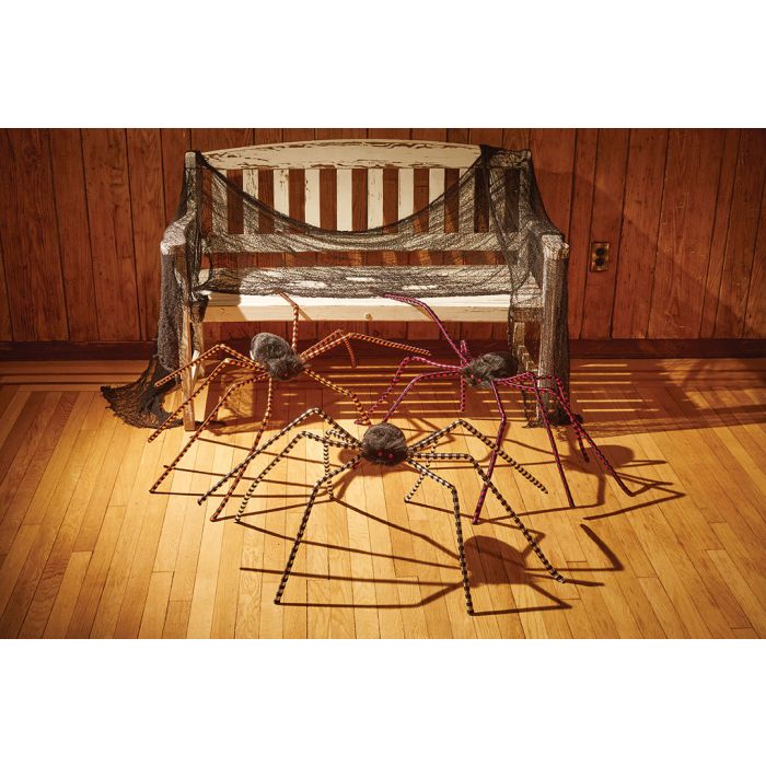 50" Metallic Stripe Spider Silver | PIEX
