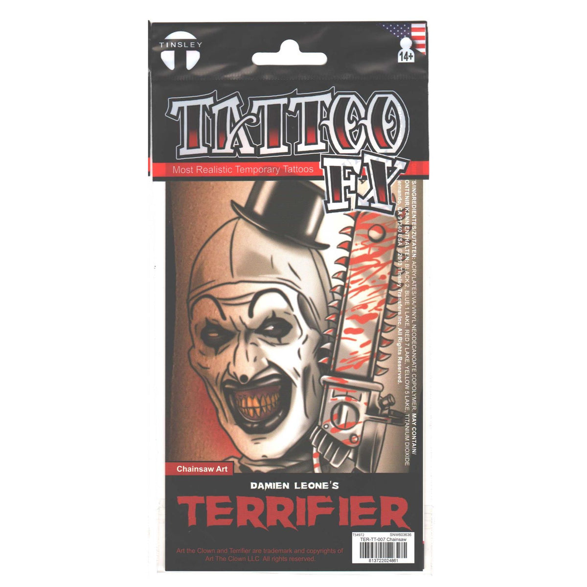 Terrifier 3 - Tattoo - Chainsaw Art | PIEX