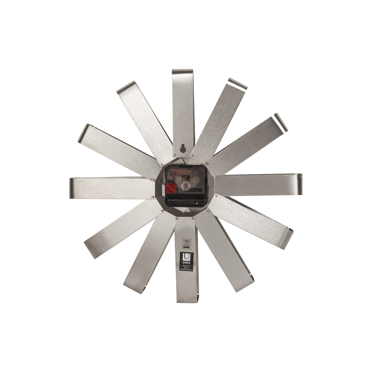 Ribbon Wall Clock 12" Steel – PIEX